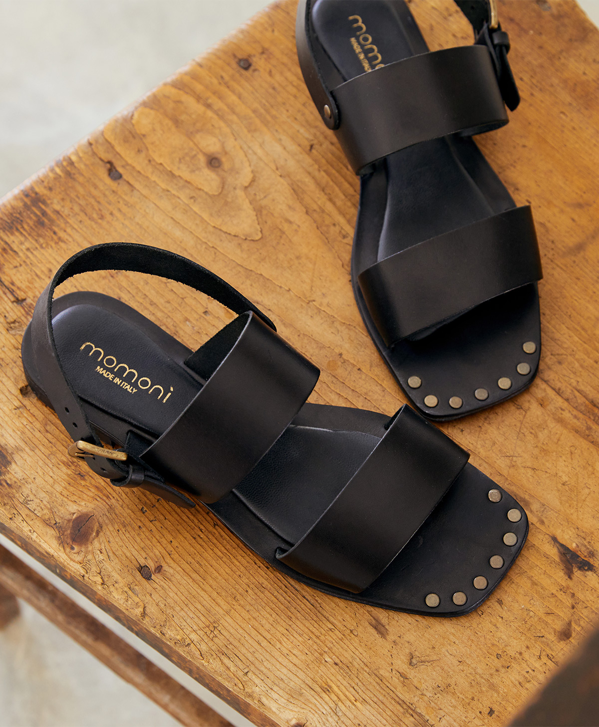 SANDALI EL MONTE IN CUOIO - NERO | Momonì