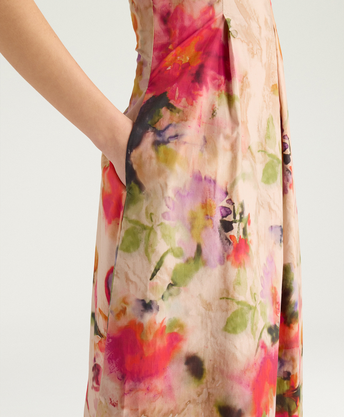 VESTITO SHUE IN POPELINE STAMPATO - MULTICOLOR | Momonì