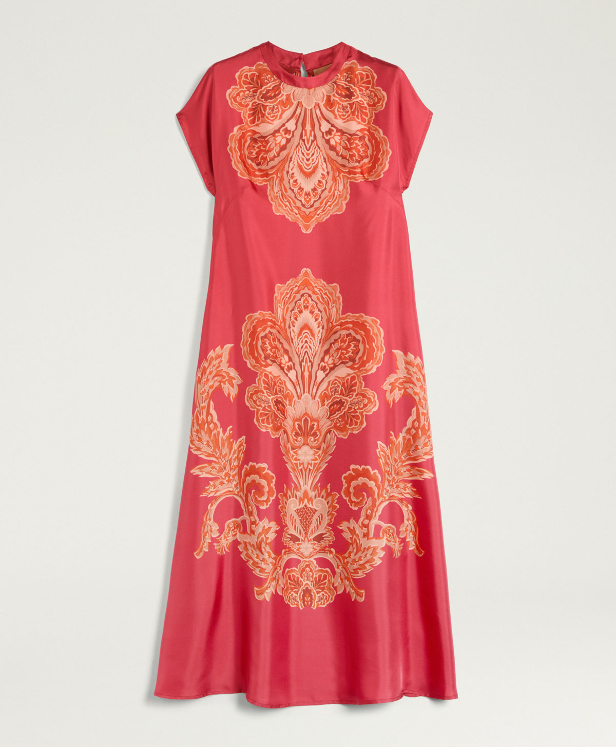 JAVIER DRESS IN PLACED PRINT TWILL - ARAGOSTA | Momonì