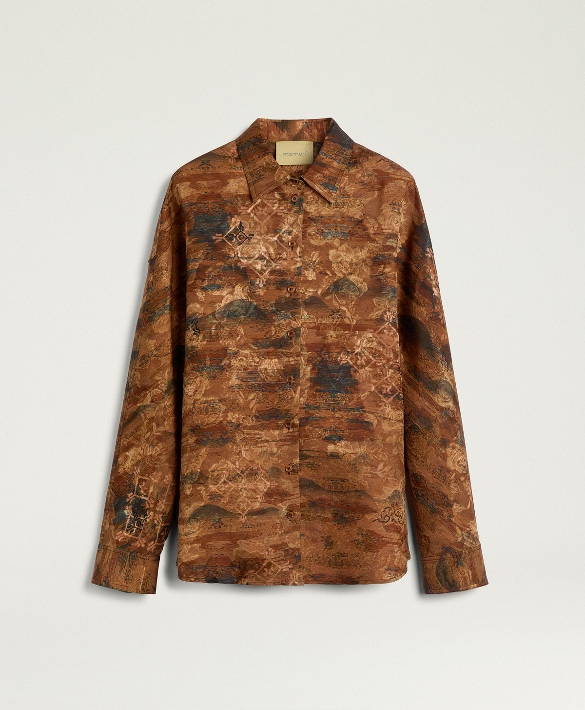 CAMISA ORCHID DE JACQUARD ESTAMPADO - TERRACOTA | Momonì