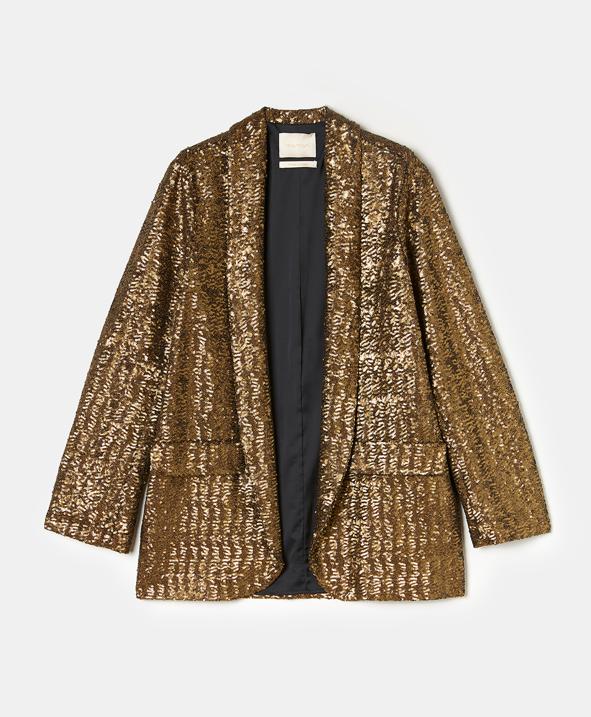 VESPRO BLAZER IN SEQUINED TULLE - BRONZE | Momonì